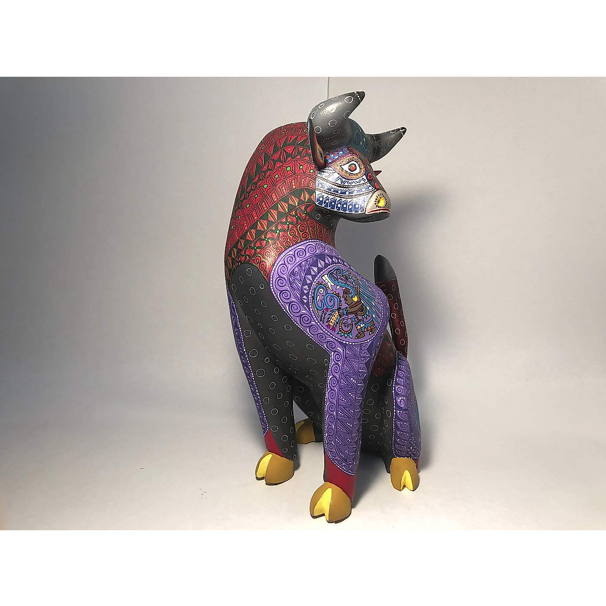 EL Toro Rojo handcrafted Oaxacan Alebrije, wood carving