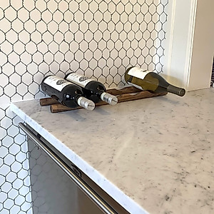 Ironwood 28985 Compact Wooden Wine Rack Bottle Holder, Acacia Wood