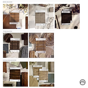 MOOD Custom Bamboo Shades | Modern | Cordless Bamboo Roman Shades for Windows and Doors (Natural Woven) | Modern Camel (Sheer) | Custom Size