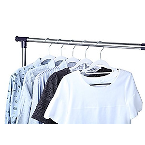 Finnhomy Bar Design Heavy Duty 50 Pack Plastic Hangers, Durable Clothes Hangers with Non-Slip Pads, Great for Shirts, Pants, Scarves, Strong Enough for Coat, White
