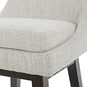 CHITA Counter Height Swivel Barstool, FSC Certified Upholstered Bar Stool, 26.8" H Seat Height, Fabric in Ivory