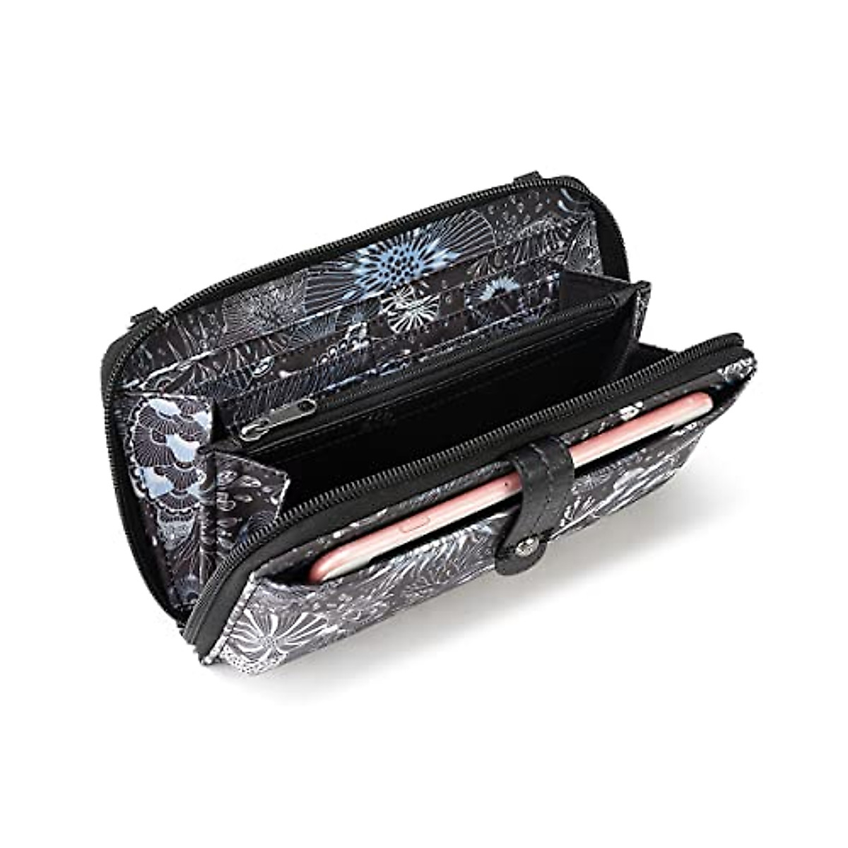 Sakroots womens Eco-twill Large Smartphone Crossbody Bag in Convertible Purse with Detachable Wristlet Strap Inclu, Midnight Seascape, One Size US