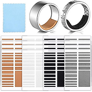 16 Sheets Invisible Ring Size Adjuster with 2 Pieces Plastic Ring Guard Ring Size Adjuster for Loose Jewelry Rings Guard Tightener, Spacer, Sizer, Fixing Wide Rings, 4 Colors, 2 Kinds of Thickness