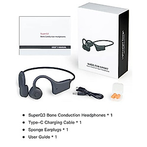 Guudsoud Bone Conduction Headphones,Open Ear Headphones Wireless Bluetooth 5.2 with Mic,Waterproof Sweatproof Sport Earphones