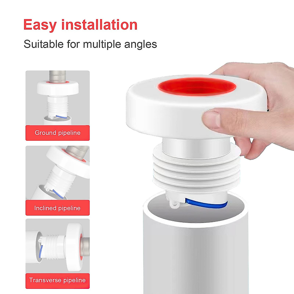 YMSdrain Drain Tube Hose Seal with Magnetic Odor-proof Valve Deodorant Silicone Plug Sealing Plug Sewer Seal Effective Odor-proof Adapter for Sealed Drain Coupling(not for washing machine)