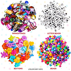 Dragon Too Mega Kids Crafts and Art Supplies Jar Kit - 1000+ Piece Set - Instructional Booklet Included - Revised Glitter Glue, Construction Paper, Popsicle Sticks, Googly Eyes, Pipe Cleaners