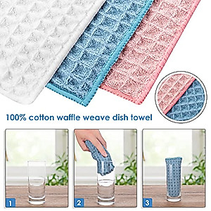 6 PC sdish Towels for Kitchen, Reusable Dish Cloths，12" x 12"Dish Towels for Washing Dishes ，Highly Absorbent Tea Towel,Premium Dish Rags_Suitable for Kitchen Bathroom and Cleaning Counters