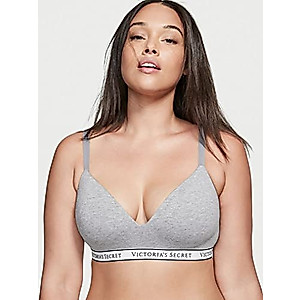 Victoria's Secret Lightly-Lined Wireless T-Shirt Bra, Medium Heather Gray, 34B