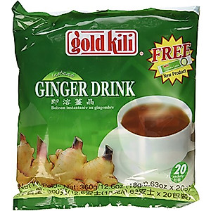 Ginger Drink Gold Kili 40 Sachets Packed in 2 Bags, 12.6 oz (With Honey)