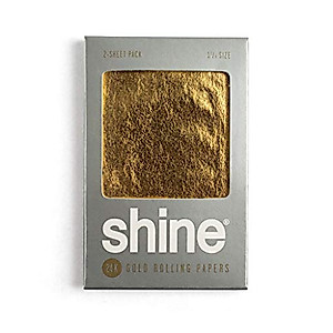 Shine 24K Gold Rolling Paper Gift Box & Bonus Greeting Card