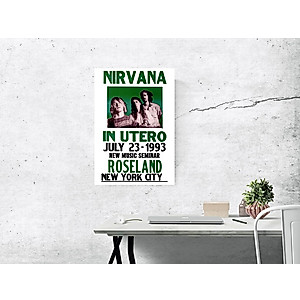 Nirvana Concert Poster, New York City, Kurt Cobain, Grunge Music, Art Print