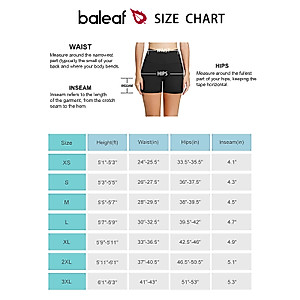 BALEAF Biker Shorts Women Yoga Gym Workout Spandex Running Volleyball Tummy Control Compression Shorts with Pockets 5" Black XXXL
