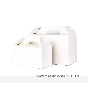 MintieJamie Treat Boxes Plain White Party Favor Boxes 6.25X3.5X3.5 inches Pack of 24pcs Premium Grade Party Supplies Boxes, Thicken Material Favor Boxes, Kids Goodie Box for Birthday, Shower, Events