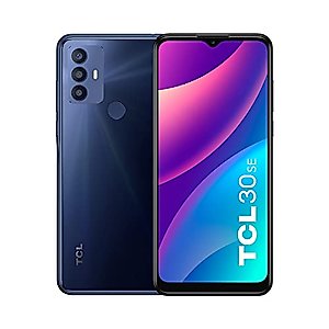 TCL 30 SE Unlocked Cell Phone, 128GB ROM + 4GB RAM Android Phone, 6.52" HD Display Cell Phone, Smartphone with 50MP AI Triple-Camera, 5000mAh Battery, US Version Mobile Phone, Phone, Atlantic Blue