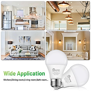 JIANGSILING A19 LED Light Bulb, 75W Equivalent LED Bulb, 11W 5000K Daylight, 1100 Lumens, Non-Dimmable Light Bulbs, CRI 85+, No Flicker E26 Base Bulbs for Home Office, 6-Pack