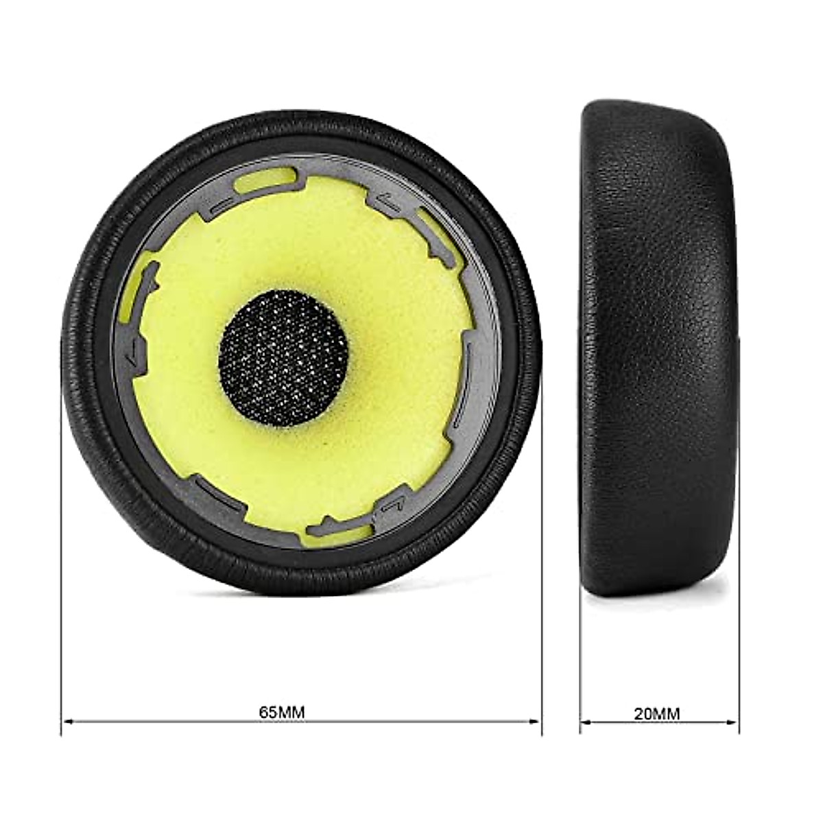 VEKEFF Replacement Ear Pads Cushions Cover for Jabra Evolve 75 75+ 75 UC / 75 MS Headphones (PU Leather)