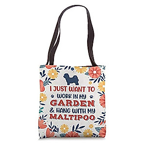Maltipoo Mom Garden Plant Gardener Dog Gift Tote Bag
