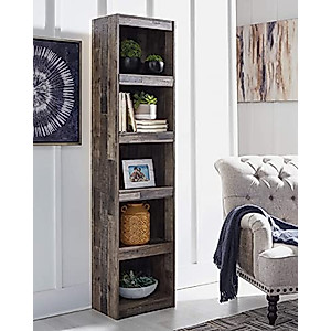 Signature Design by Ashley Derekson Rustic Pier with 3 Adjustable Shelves, Gray Pine