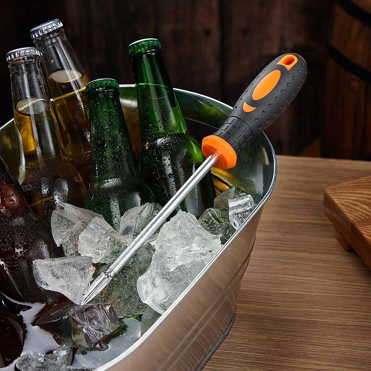 Ice Pick, Ice Pick for Breaking Ice, for Kitchen, Bars, Bartender, Ice Carving Tool, Ice Chipper, Hardened Stainless Steel Blade Head