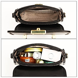 VODIU Small Shoulder Bags For Women Handbag Tote With Top-Handle Small Black Purse Crossbody Bag