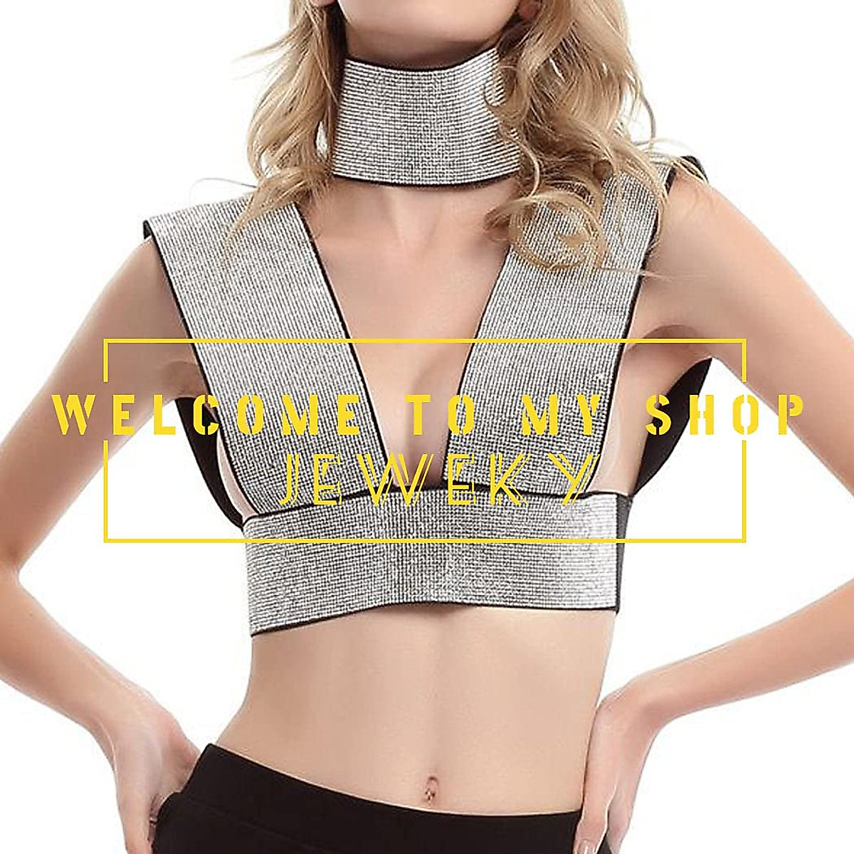 Jeweky Layered Gold Backdrop Chain Wedding Body Necklace Tassel Back Body Chain Accessory for Women