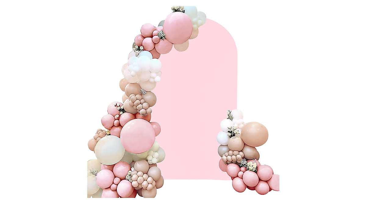 7.2FT Pink Wedding Arch Cover - Elegant Party Decor