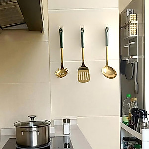 32 Hooks 40 Strips, Clear Small Wall Hooks for Hanging, Wire Toggle Hooks for Walls No Damage, Utility Hooks Heavy Duty with Adhesive Strips for Hanging Decorations in Living Spaces, No Tools.