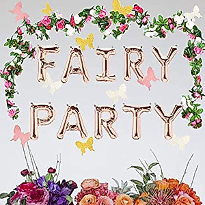 JeVenis 3 PCS Fairy Party Balloon Fairy Party Decoration Fairy Party Favors Fairy Garden Decoration for Fairy Theme Birthday Wedding Decoration