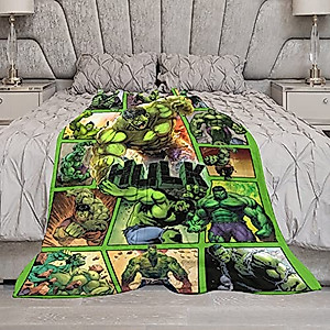 Super Hero Throw Blanket Ultra Soft Flannel Blanket Cozy Plush Bedding for Sofa Bed Living Room All Season 62" x 52"