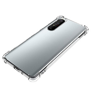 USTIYA Case for Sony Xperia 1 III Clear TPU Four Corners Protective Cover Transparent Soft funda