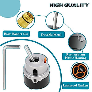 RP50587 Cartridge Valve for Delta DTS Faucet Cartridge Repair Kit, Kitchen Lavatory Shower Faucet Valve Assy, Works with DIAMOND Seal Technology Models Featuring Motion Cartridge with Allen Wrench