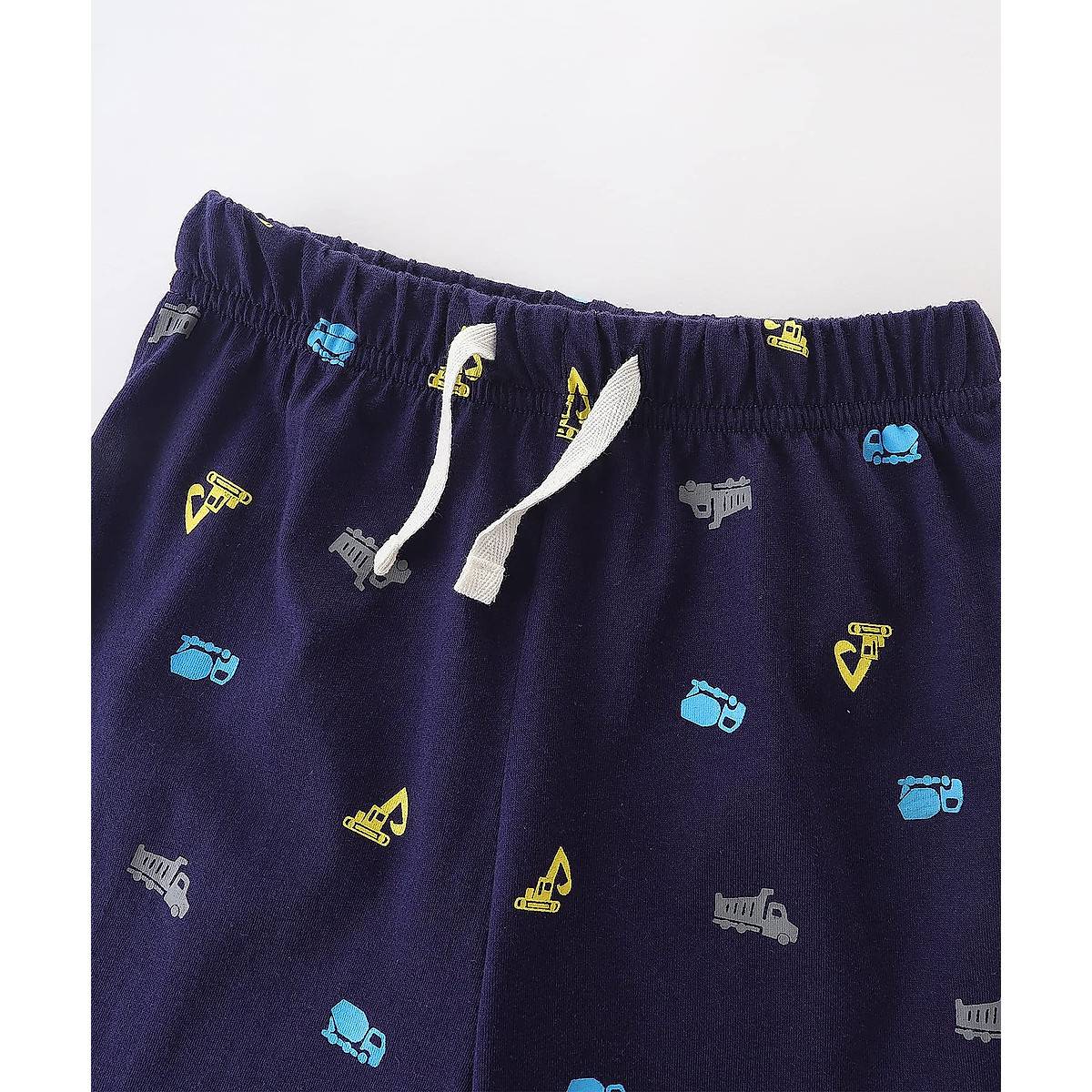 Funnymore Toddler Boy's Summer Clothes,Cotton Short Sleeve T-shirt and Shorts Outfit Clothing Set Grey Truck 3t