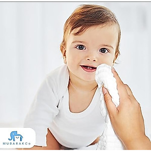 Mubarak Co Pack of 10 Burp Cloths for Both Baby Girl & Baby Boy -Our burping Cloths for Babies are Large 20'' by 10' Super Absorbent Burpy Cloths for Unisex