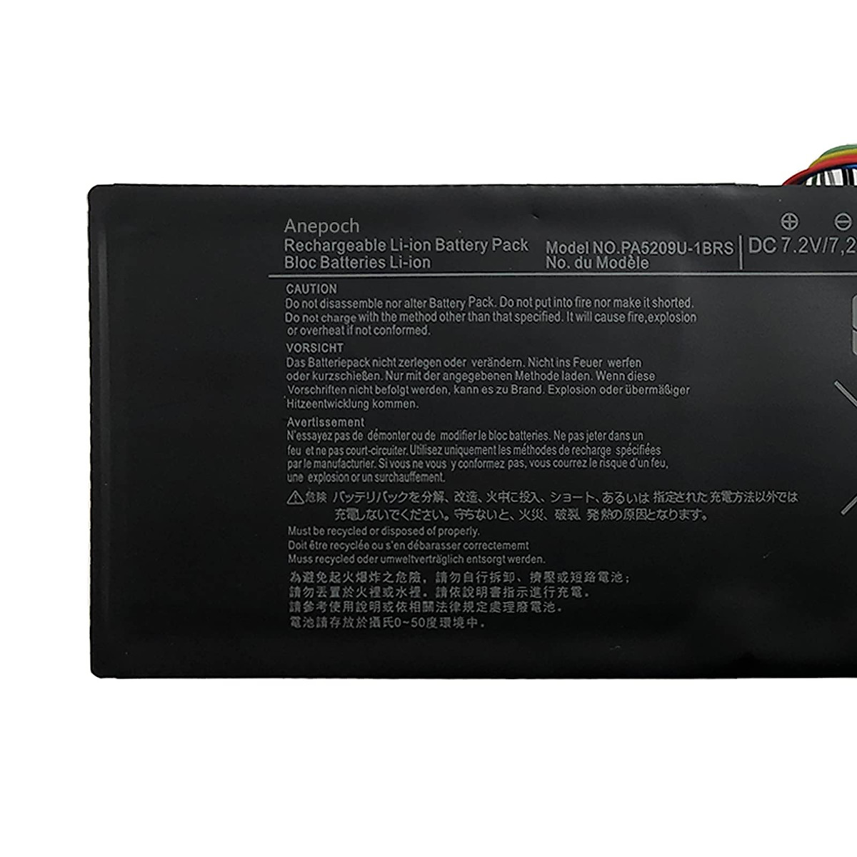 Anepoch PA5209U-1BRS Laptop battery Replacement for Toshiba Satellite L10-B003 L10W-C L10W-B L10T L10W L15W-B L15W-B1208X L15W-B1302 L15W-B1310 Radius 11 L10W-C P000627450 P000627450 7.2V 28Wh 3684mAh