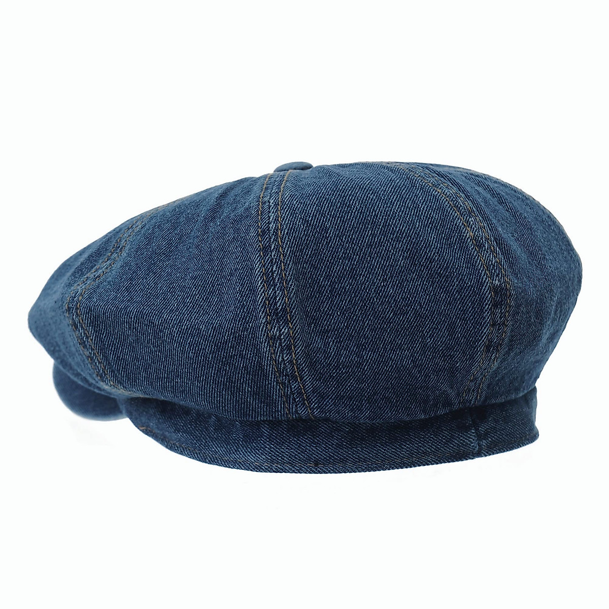 WITHMOONS Denim Cotton Newsboy Hat Baker Boy Beret Flat Cap KR3613 (Darkblue)