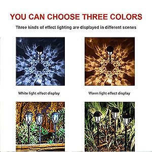 XYAA Solar Lamp Outdoor LED Retro Solar Powered Garden Lights Home Waterproof Park Lawn Path Landscape Lighting Decorative(6pcs,White)