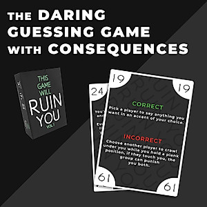 This Game Will Ruin You Vol 1 - Card Games for Adults & Bachelorette Parties - Party Games for College Students & Fun Adult Game Night Ideas - Board Games for Groups & Couples or 21st Birthday Gift