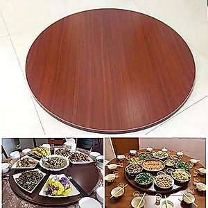 DOUKI Lazy Susan Turntable For Dining Table Wood Dining Table Turntable, Wood Swivel Serving Tray, 30in Large Rotating Serving Plate Rotating Tray (Color : Beige, Size : 20inch(50cm))