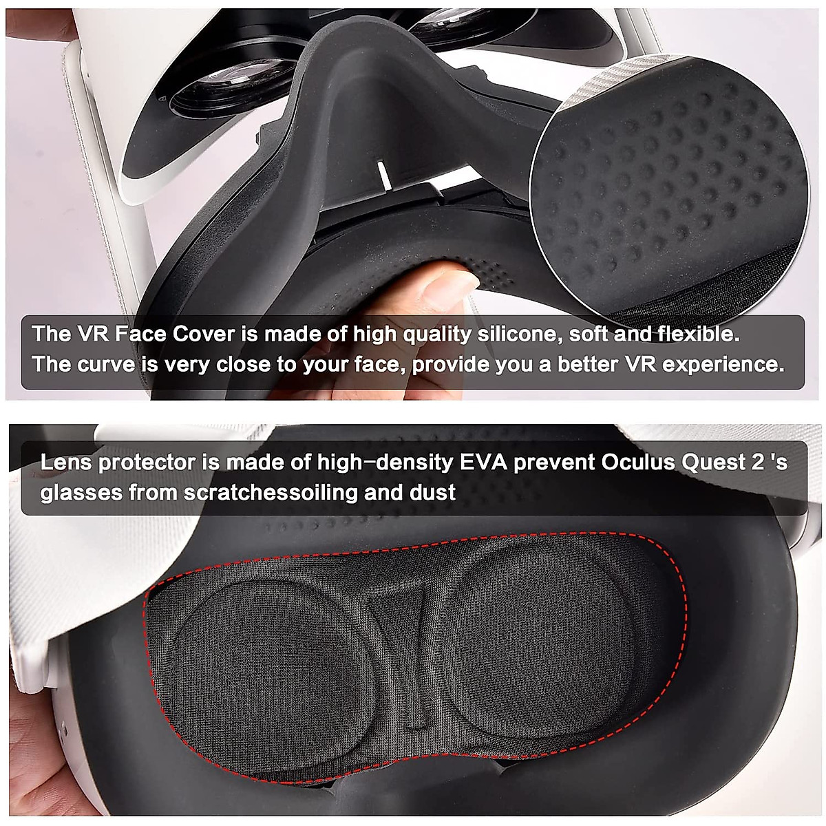 Hard Carrying Case for Oculus Quest 2 All-in-One VR Gaming Headset with USB Flash Drive Case - 2 Pack