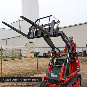 Titan Attachments Mini Skid Steer Pallet Fork Attachment, 36" Fork Blades, Rate 4,000 LB, Quick Tach Mounting