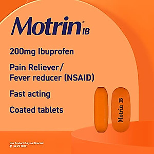 Motrin IB, Ibuprofen 200mg Tablets for Fever, Muscle Aches, Headache & Backache, 225 Ct