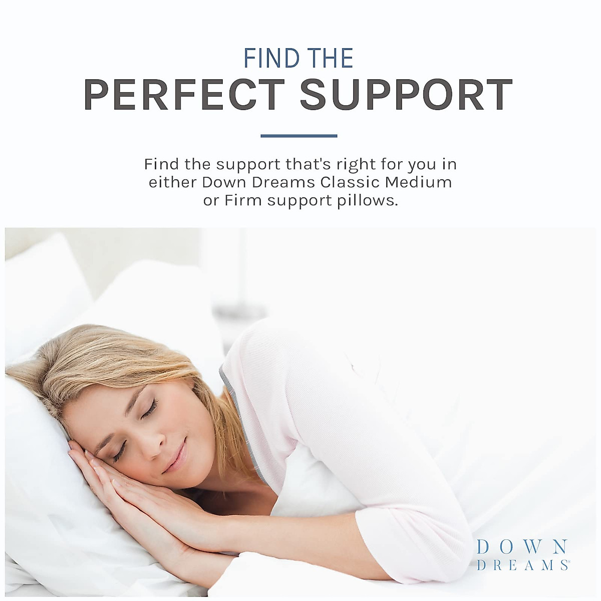 Down Dreams Manchester Mills Classic Pillows - Queen/Firm Support 2-Pack