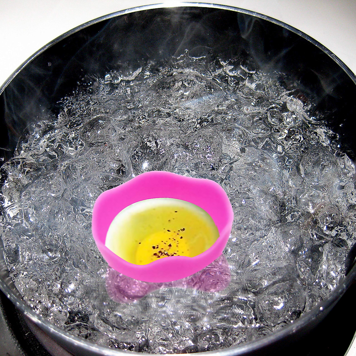 JOINSI 4Pcs Silicone Egg Cups Stands Holders for Serving Hard and Soft Boiled Eggs, Random Color