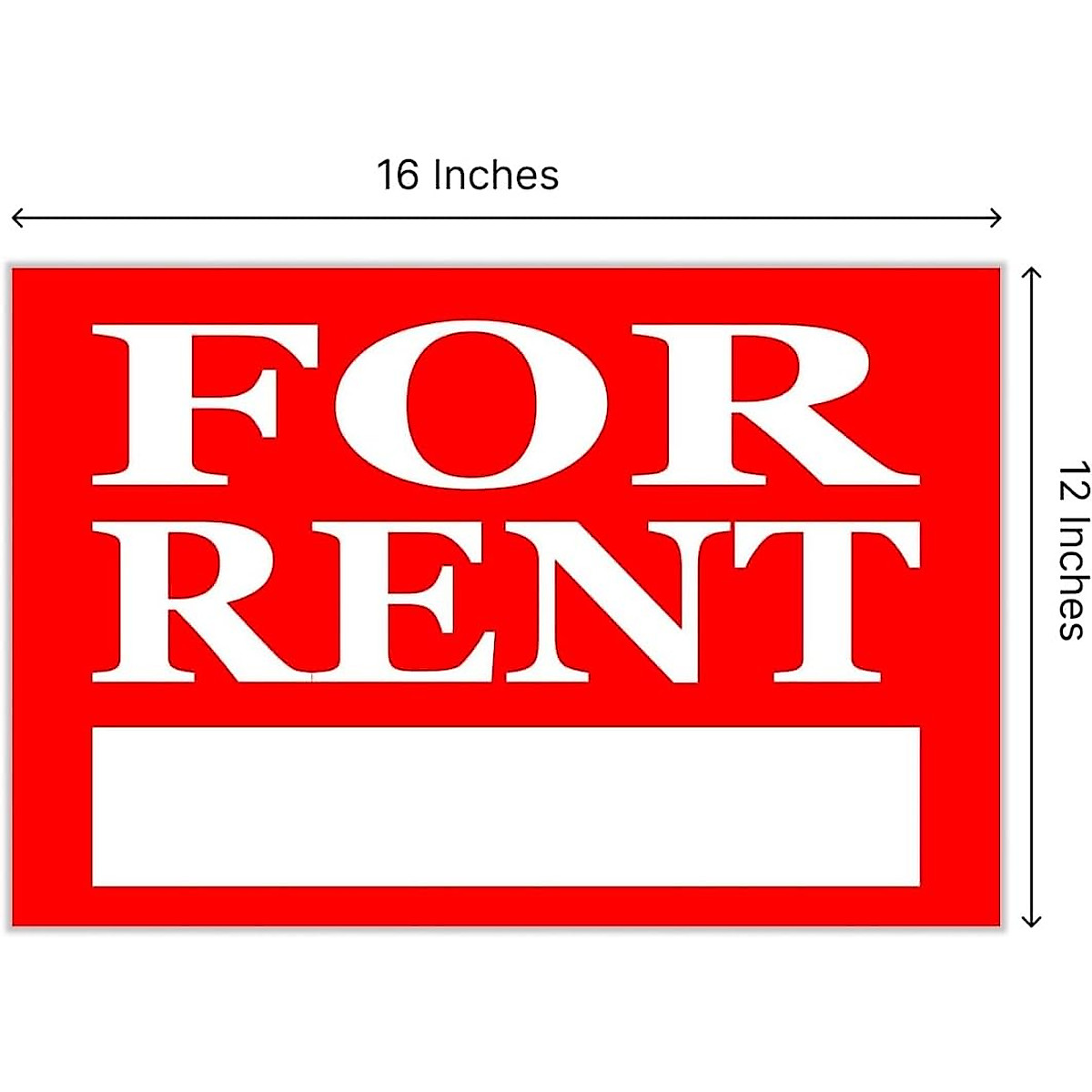 3 Pack 12x16 inch For Rent Sign Double Sided - Home for Rent Lawn Sign for Real Estate Agent, Homeowner - For Rent Rental House Home Apartment Car Auto Store Shops Business - Home Rent For Sale Signs