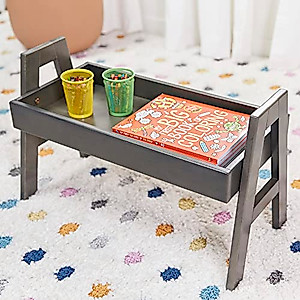 ECR4Kids Adjustable Stacking Shelf with Full Edge, Bookcase, Grey Wash