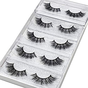DYSILK Lashes Natural Look - 5 Pairs 6D Lashes Faux Mink Eyelashes