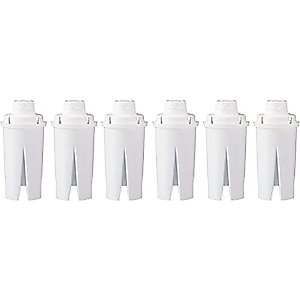 Amazon Basics Replacement Water Filters for Water Pitchers, Compatible with Brita - 6-Pack