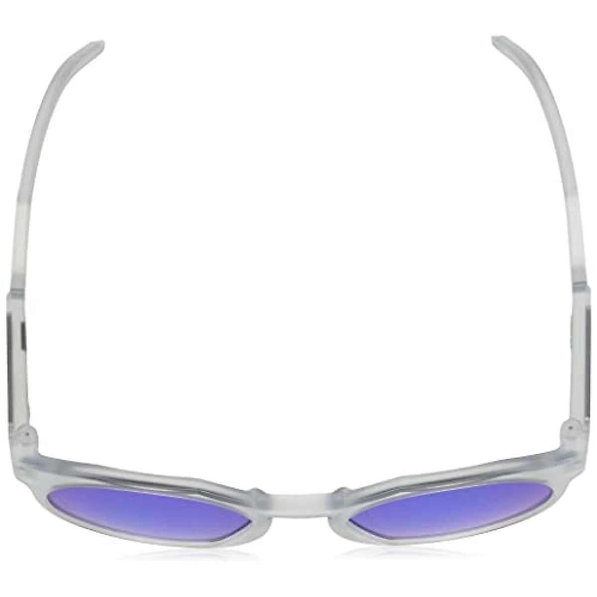 Oakley Men's OO9464A HSTN Low Bridge Fit Round Sunglasses, Matte Clear/Prizm Violet, 52 mm