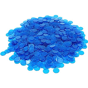 Regal Bingo Plastic Bingo Chips 500 Pcs - Clear Transparent Counters Game Chips Set for Board Game - Fun Bingo Night - 3/4 Inch Green Color