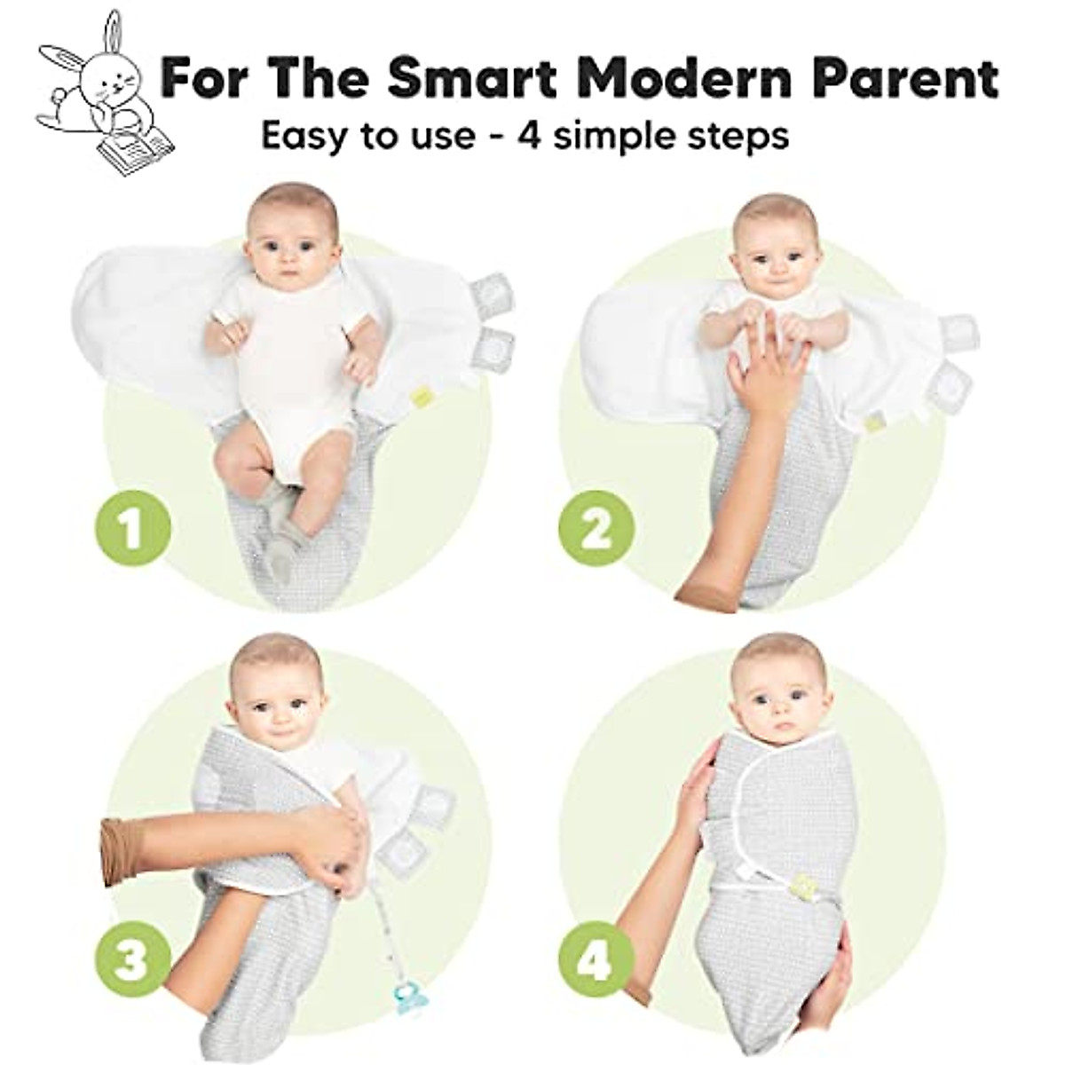 3-Pack Organic Baby Swaddle Sleep Sacks - Newborn Swaddle Sack - Ergonomic Baby Swaddles 0-3 Months - Baby Sleep Sack - Baby Swaddle Blanket Wrap - Baby Swaddle Sack - Baby Swaddle Wrap (Nordic)